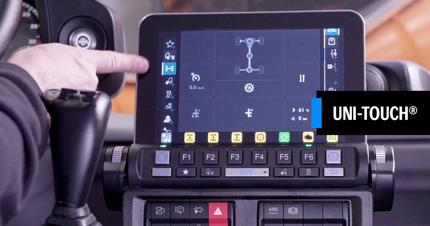 UNI-TOUCH®: Engaging and disengaging gears.