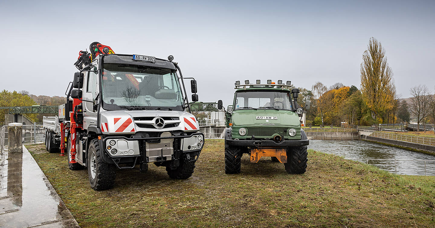 A new Unimog U 319 for the hydroelectric power plant.