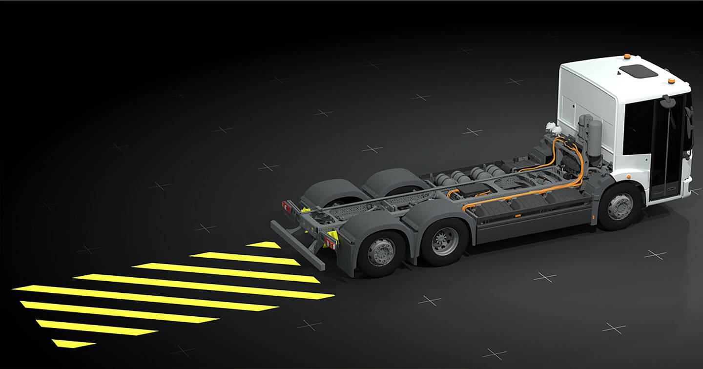 Econic speed limiter to reduce traffic accidents when reversing.