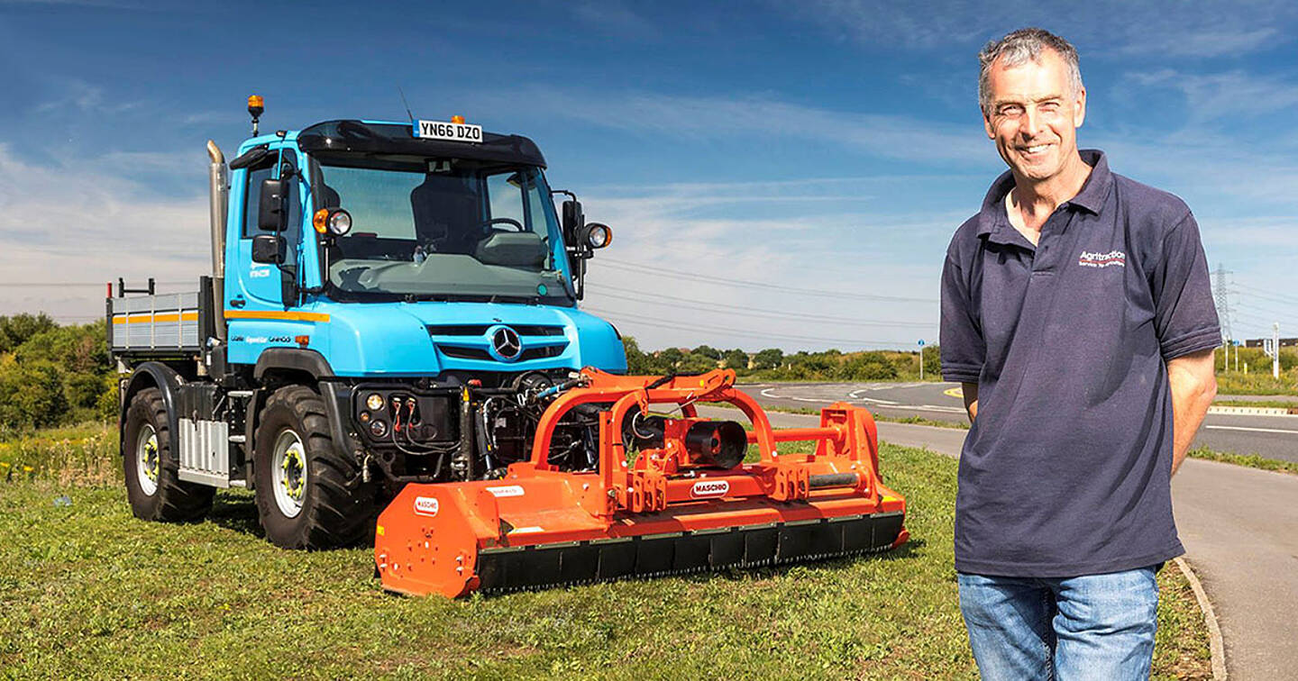 Lohnunternehmer Guy Gregson setzt auf den fünften Unimog in 30 Jahren.