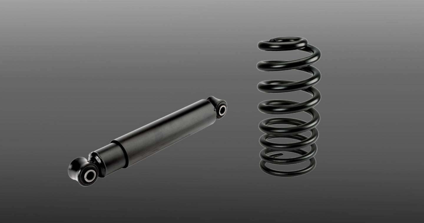 Original springs and shock absorbers for Unimog.