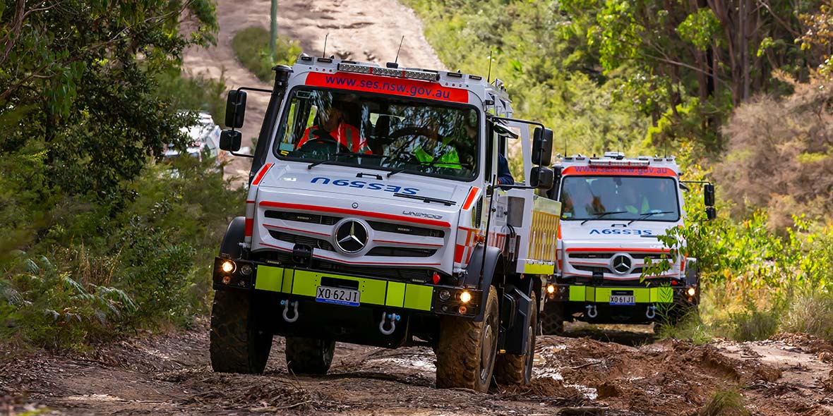 The Unimog proves to be a hero during the floods in Australia.